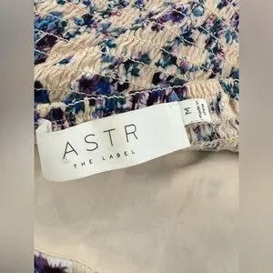Astr | Dresses | Astr The Label Cream Colored High Low Puff Sleeve ...